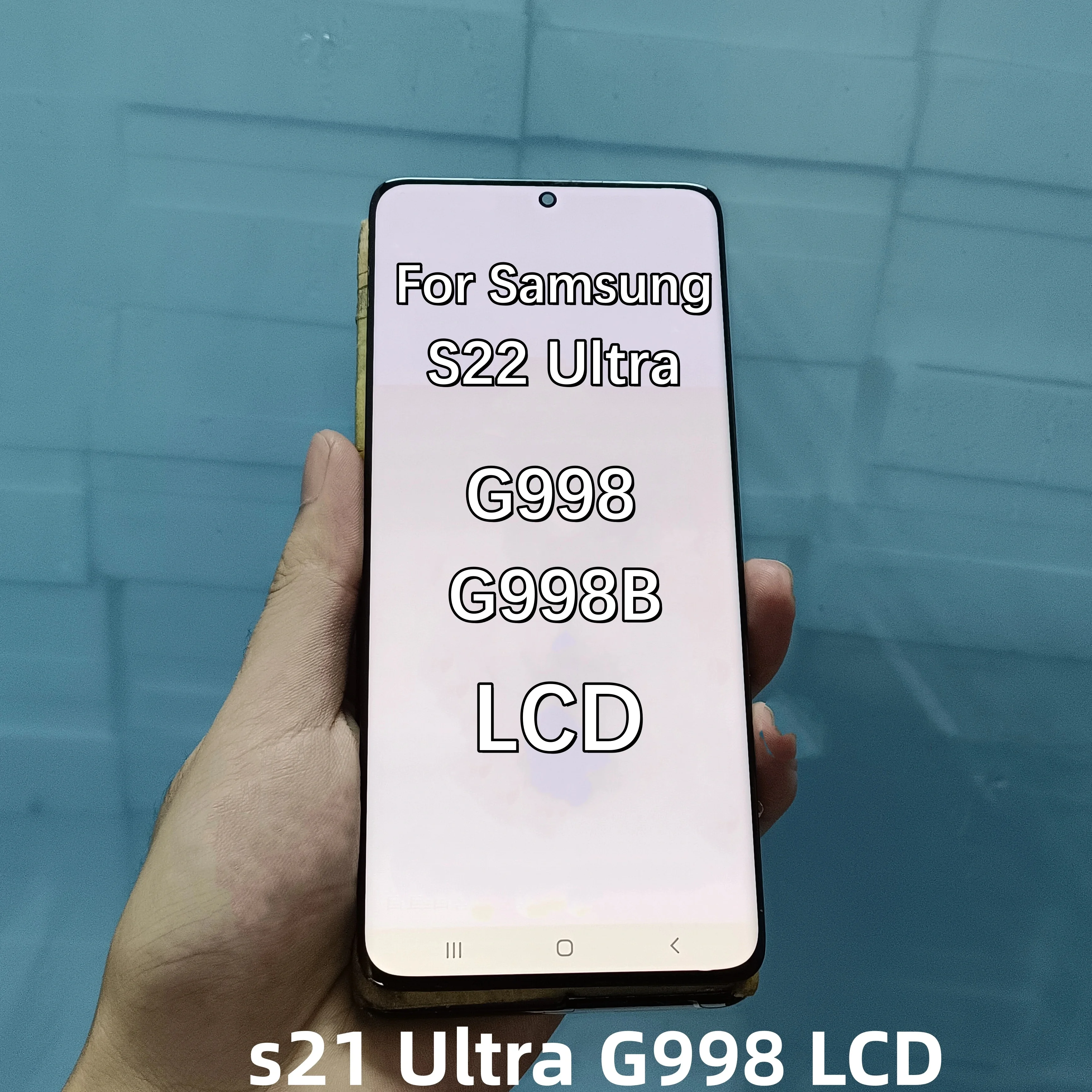 삼성 갤럭시 S21 울트라 5G LCD G998 G998F G998B 용 AMOLED 스크린 고품질 디스플레이 터치 스크린 ...