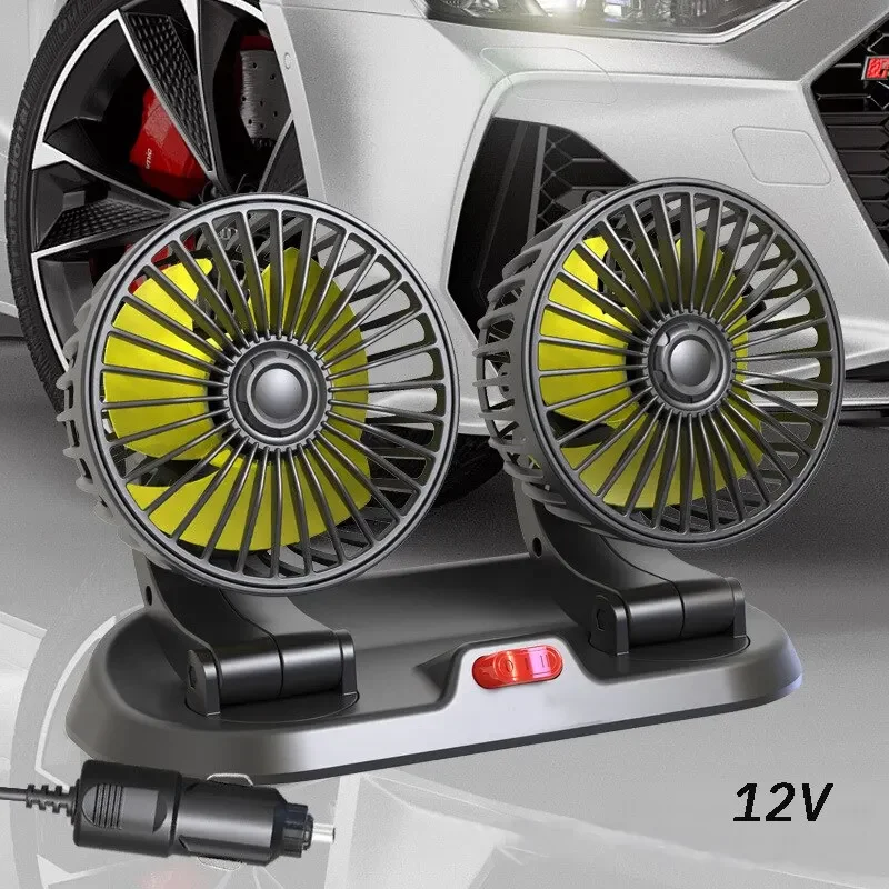 5V-12V-24V-Car-Fan-Cooling-Car-Fan-Dual-Head-Usb-Car-Fan-2-Speeds ...