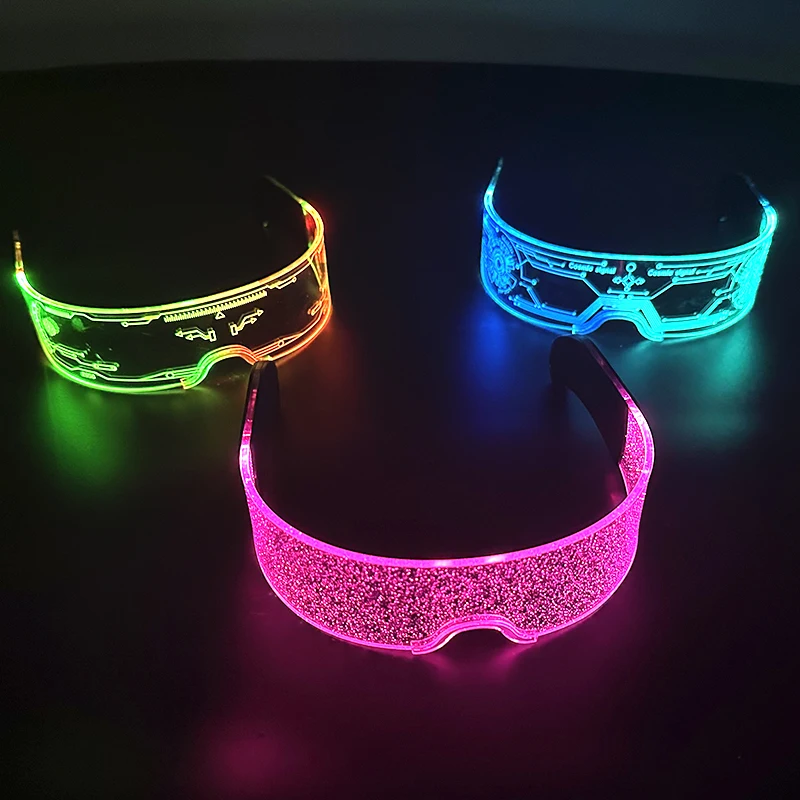 Gafas-luminosas-coloridas-con-luz-LED-lentes-de-ne-n-brillantes ...