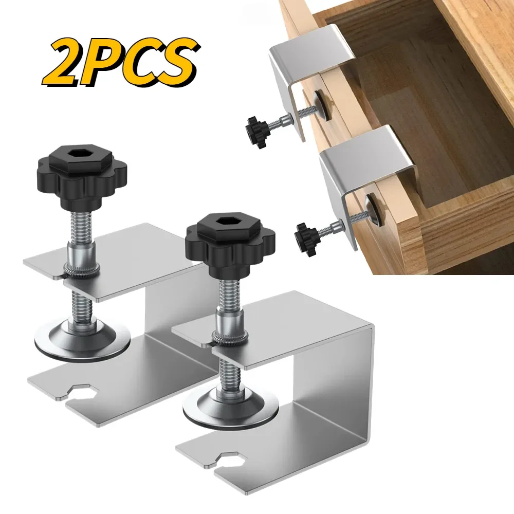 2Pcs Steel Drawer Front Installation Clamps Woodworking Jig Cabinet ...