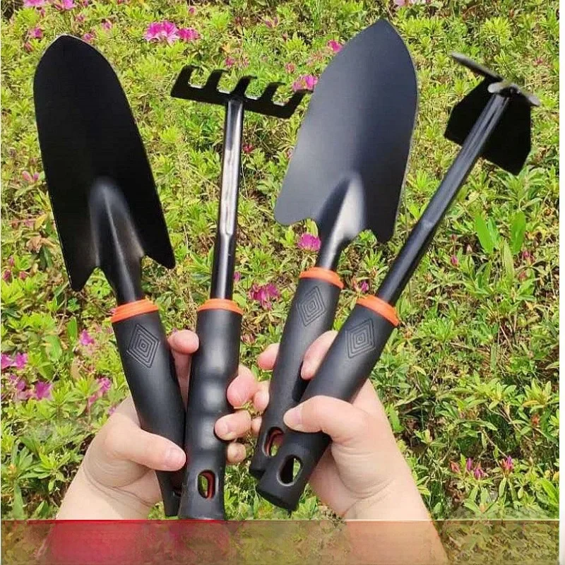 Factory-wholesale-household-garden-shovel-set-black-plastic-handle ...