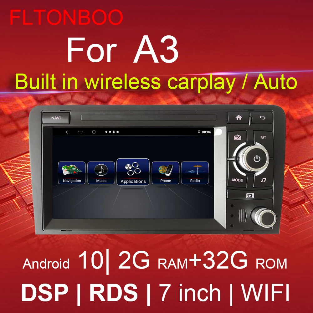 7 Inch Android 10 Car Gps Navigation Radio Multimedia Player For Audi ...