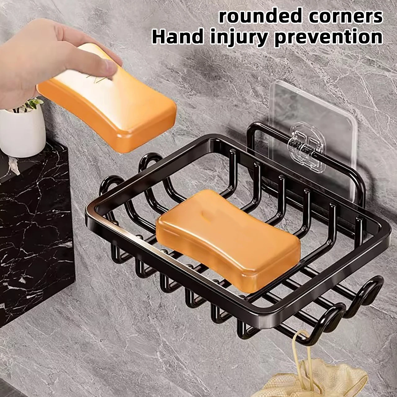 Bathroom Soap Storage Rack Metal Draining Basket for Kitchen Sponge ...