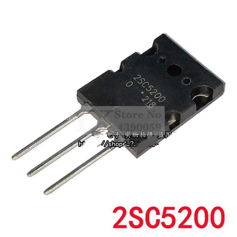 Transistor-de-pot-ncia-de-udio-em-linha-2SC5200-TO3P-C5200-alta-pot ...