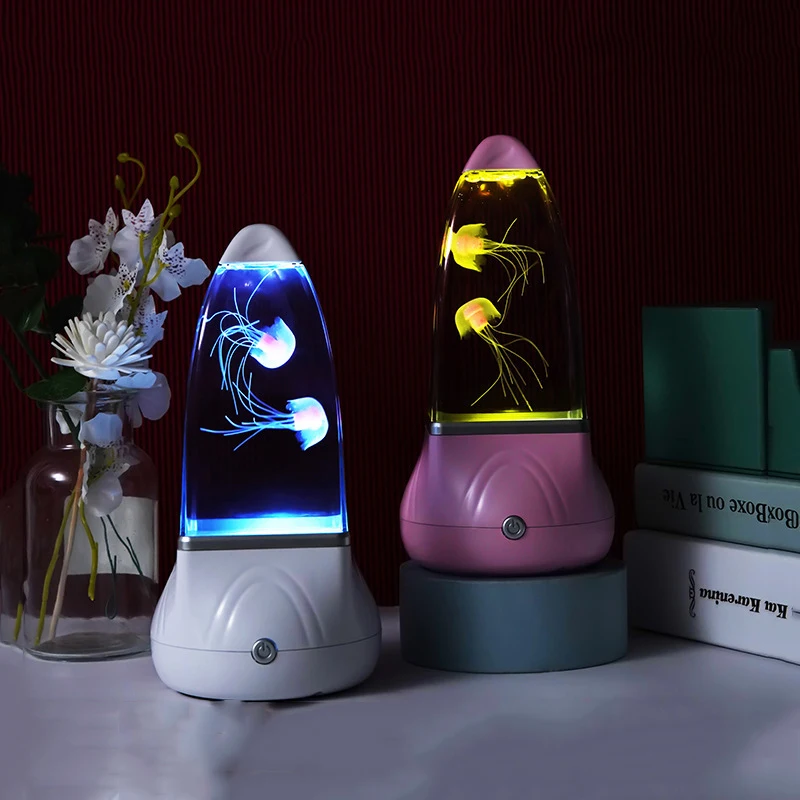 LED Simulation Volcano Light Jellyfish Light Bedroom Bedside Atmosphere ...