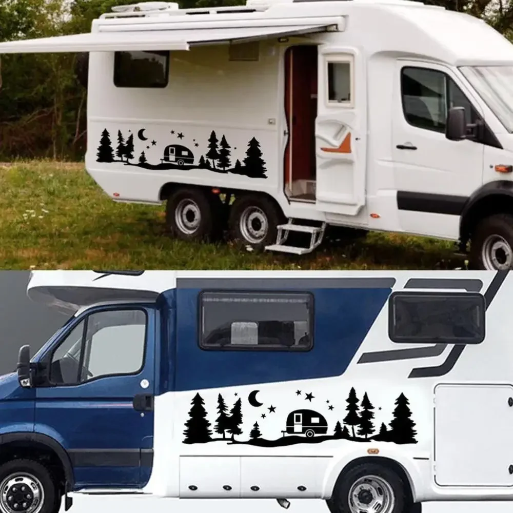 For-Motorhome-Horsebox-Caravan-RV-Car-Mountain-Graphics-Stickers-Camper ...