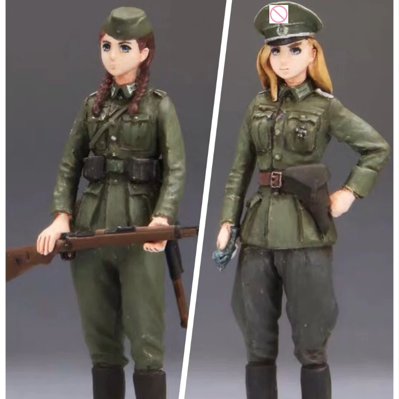 1/35 resin figure soldier scale female soldier 2 unassembled unpainted ...