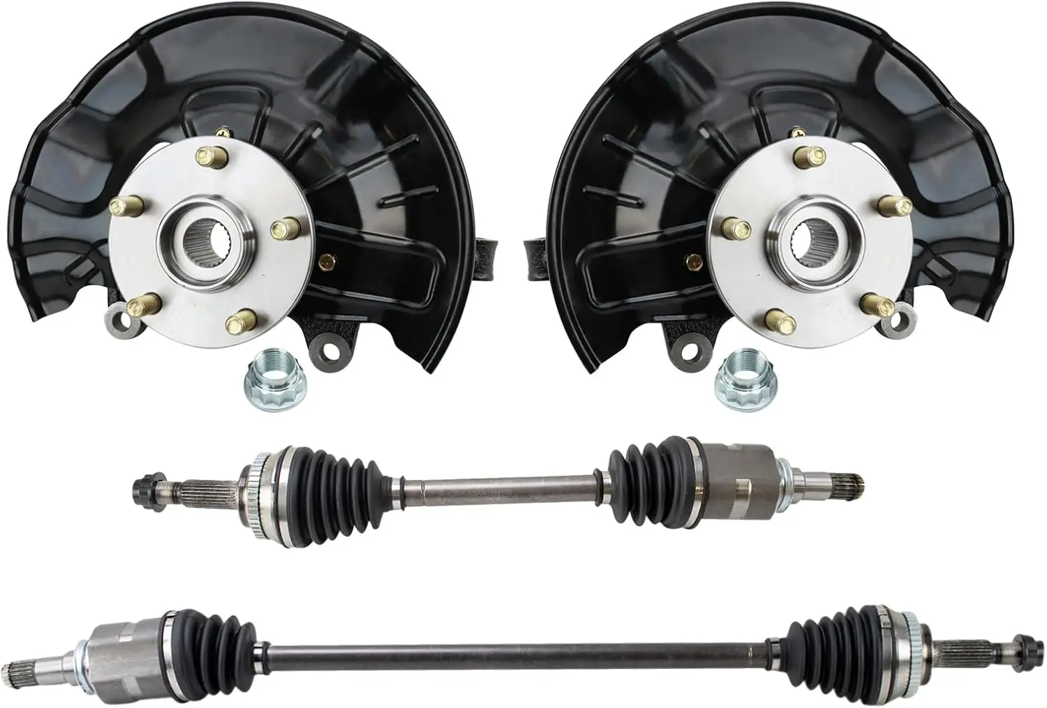 TRQ-Front-Drivetrain-Kit-CV-Axle-Shaft-Assembly-Steering-Knuckle ...