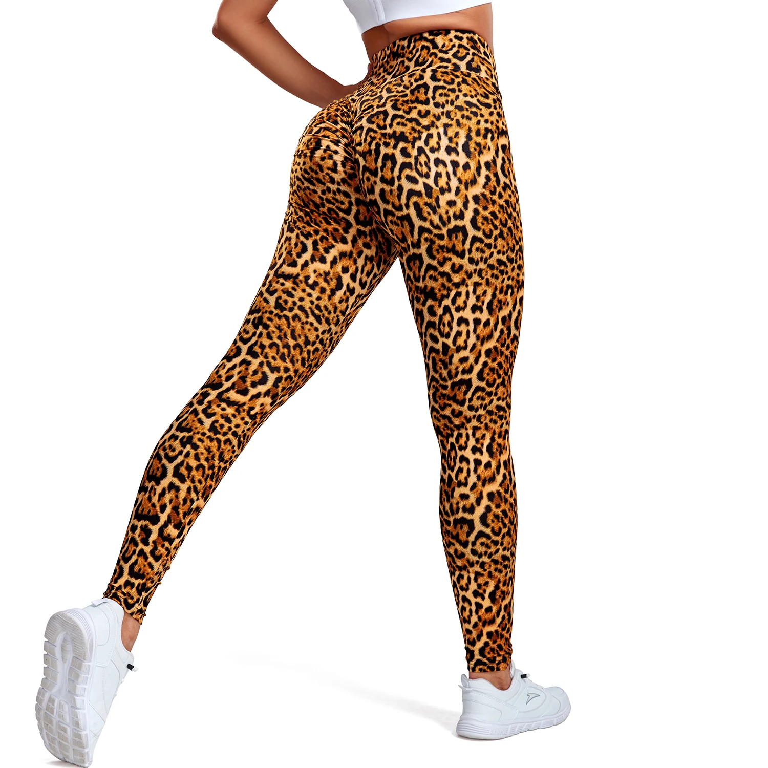 Leggings-leopardati-senza-cuciture-Fitness-Donna-Pantaloni-da-yoga-con ...