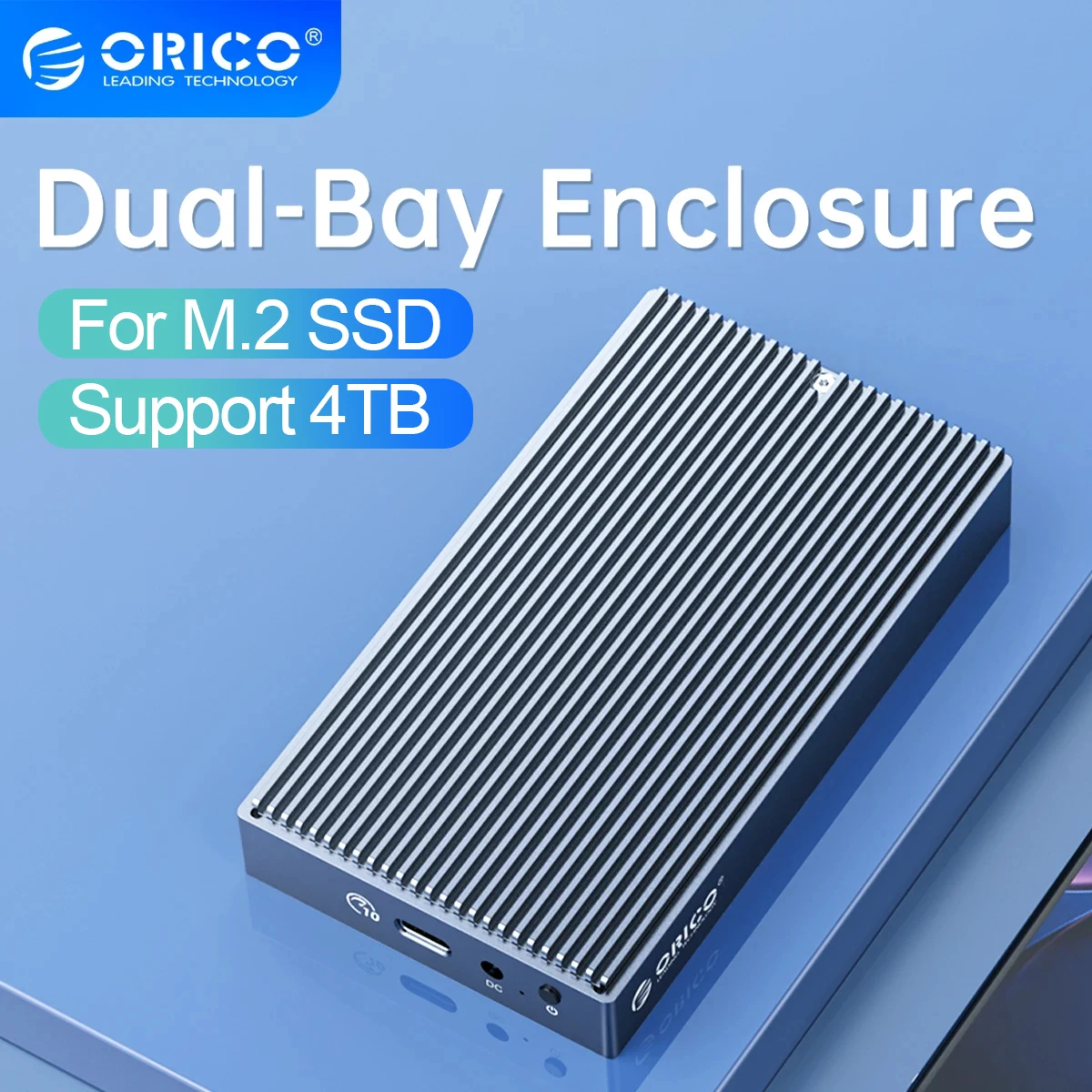 ORICO M2 NVMe NGFF 듀얼 베이 프로토콜 M2 SSD 케이스, M 키 및 B + M 키 SSD 디스크 케이스용 M ...