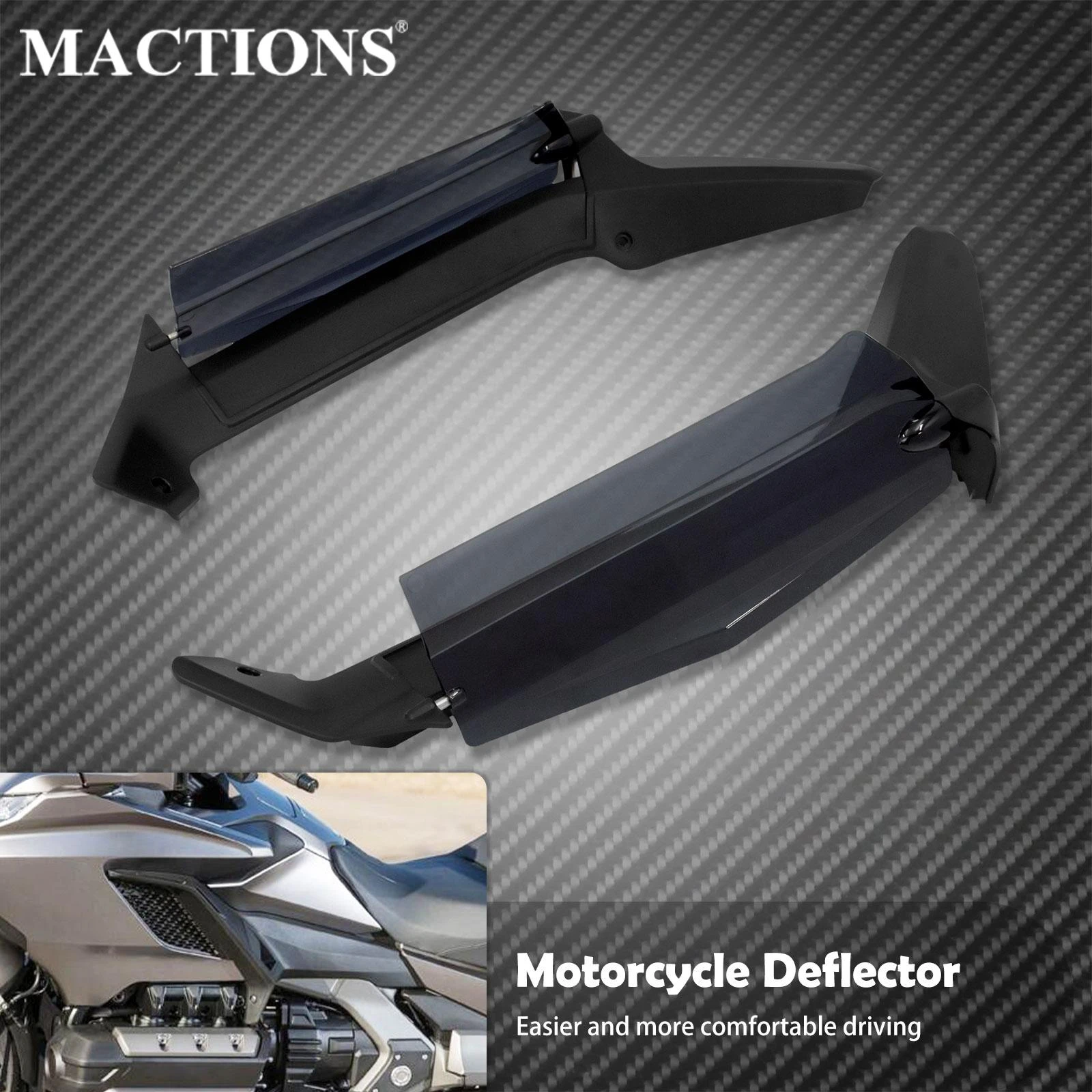 2xmotorcycle Abs Adjustable Windshield Side Wing Windshield Air ...