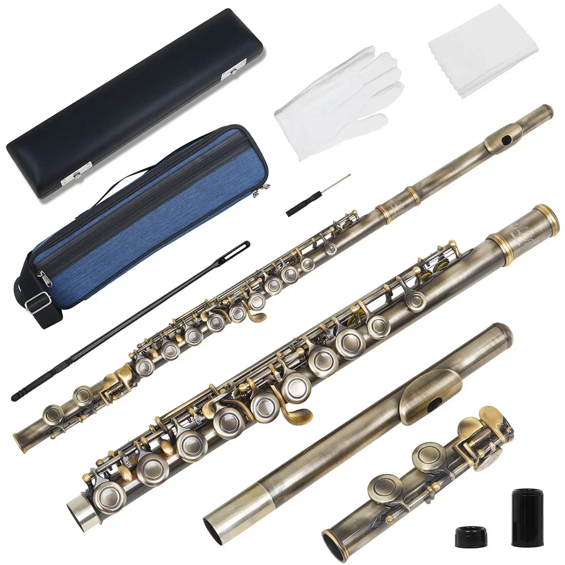 SLADE-16-Close-Holes-C-Key-Flute-Cupronickel-Concert-Transverse-Flute ...