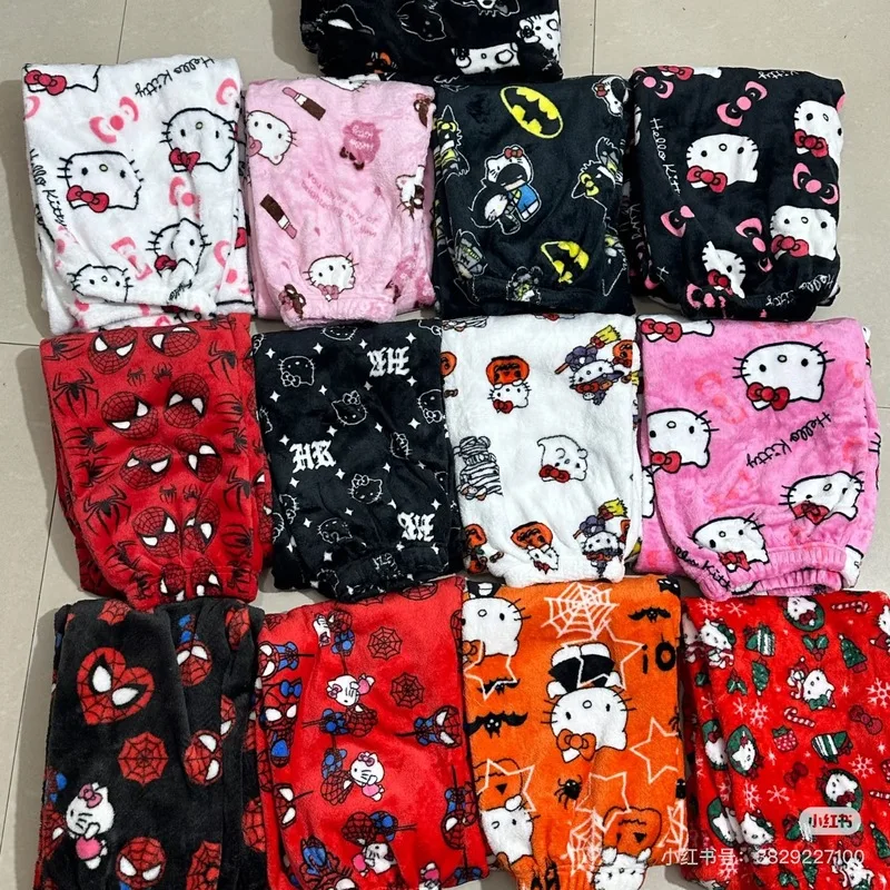 Hello Kitty Batman Panda Christmas Series Soft Pajama Melody Pants Hip ...