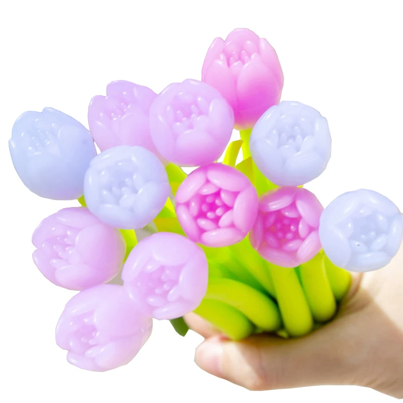 30Pcs Elegant Erasable Gel Pens Cute Kawaii Color Changing Tulip Funny ...