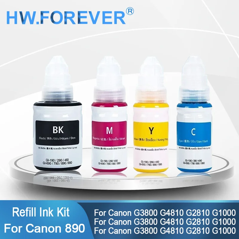 Para Canon Original GI-890 GI790 GI490 recarga de tinta para Canon ...