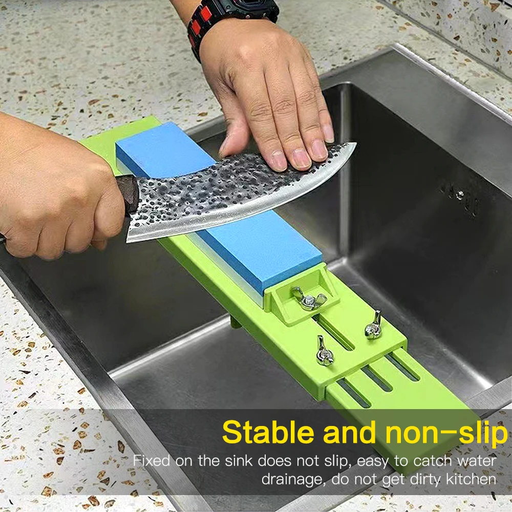 Adjustable-Over-Sink-Sharpening-Stone-Base-Holder-Retractable-Non-slip-Whetstone-Grinding-For ...