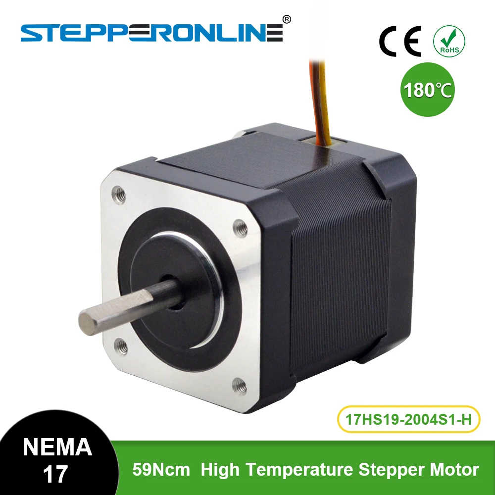 High-Temperature-Nema-17-Stepper-Motor-48mm-Length-2A-4-lead-17HS19 ...