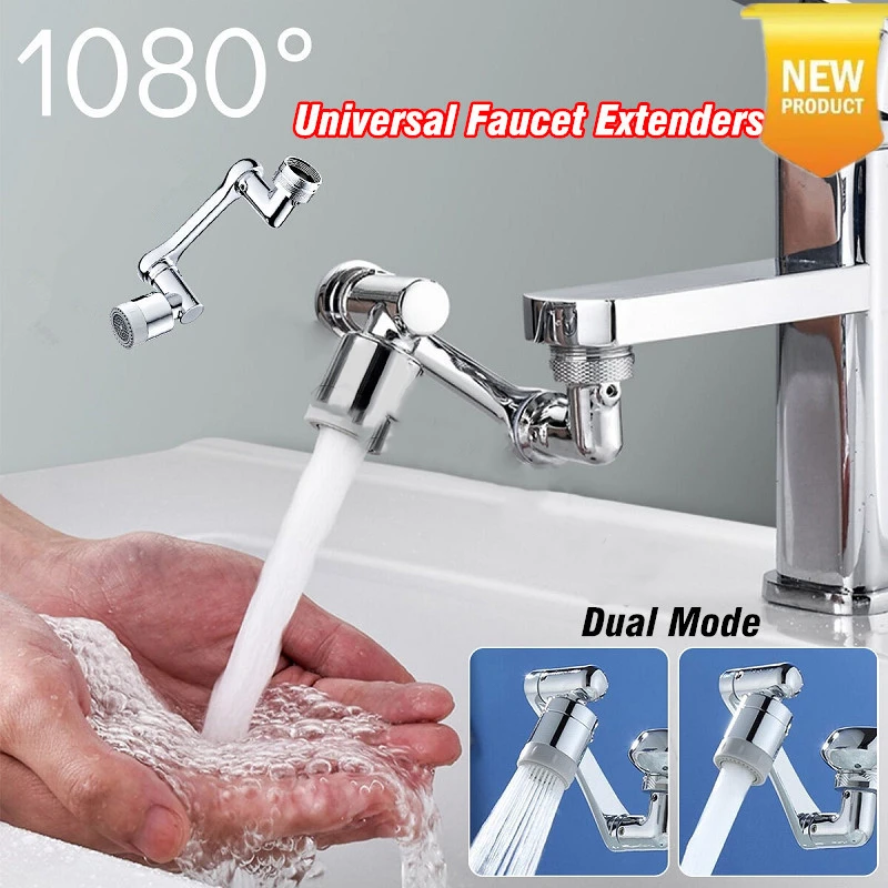 1080°rotatable Faucet Spray Head Wash Basin Kitchen Tap Extender ...