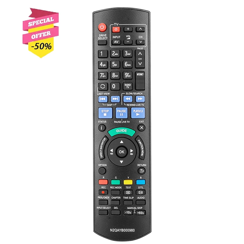 N2QAYB000980-Remote-Control-For-Panasonic-DVD-Recorder-DMR-XW440-DMR ...