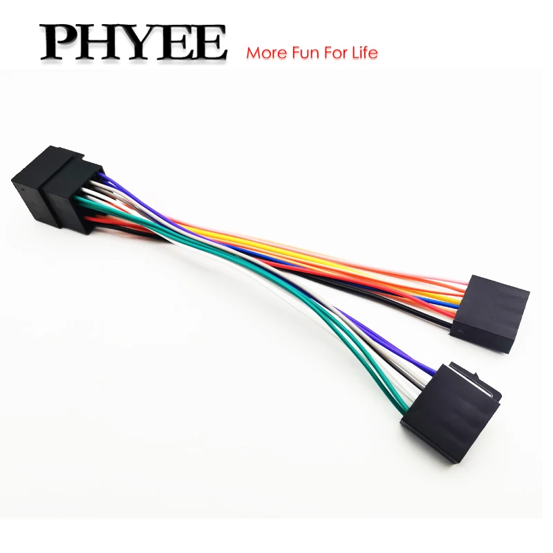 16 Pin ISO Connector Harness Adapter Plug Play Extension Wiring Cable ...
