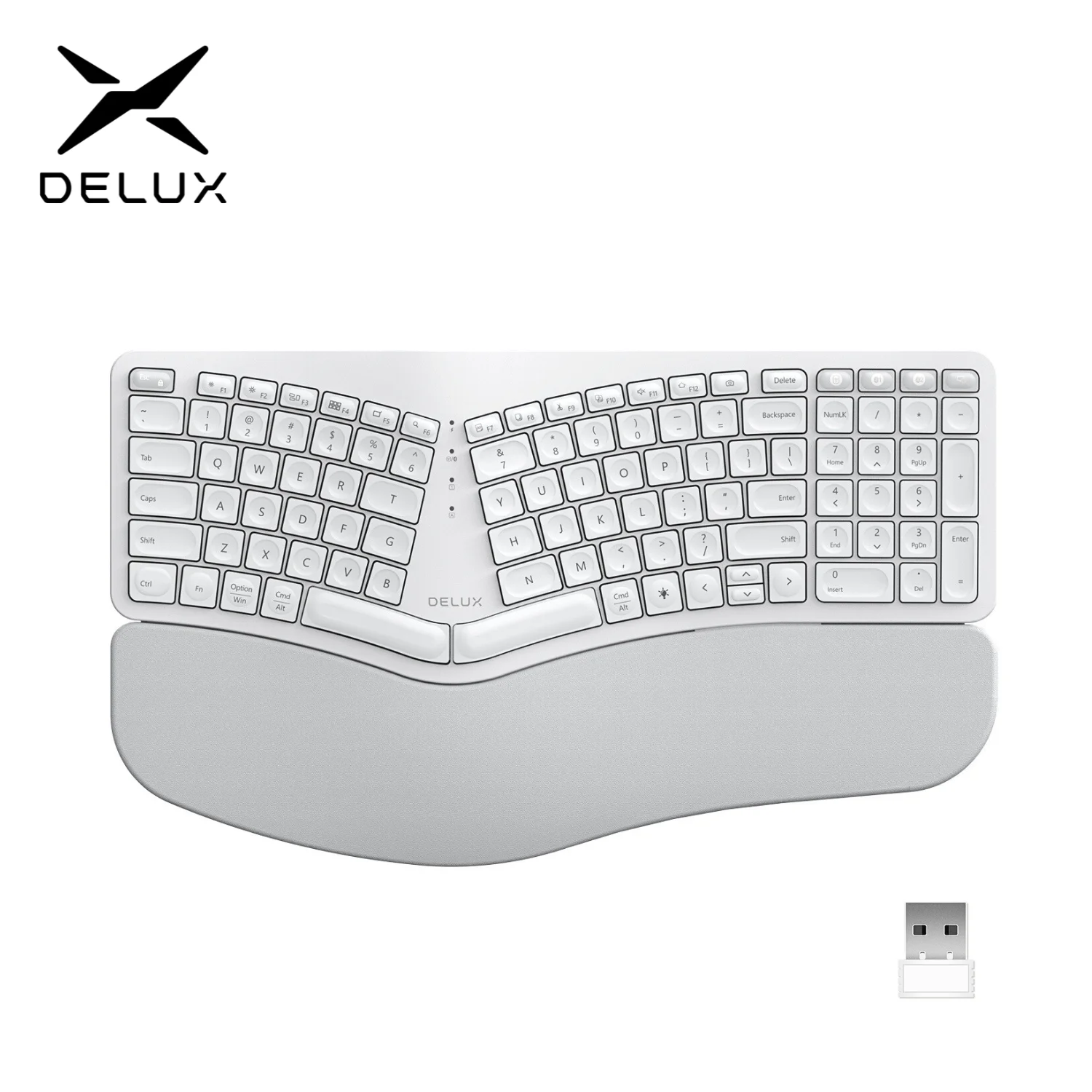 Delux-GM902-PRO-Ergonomic-Keyboard-Wireless-with-Backlit-USB-Receiver ...