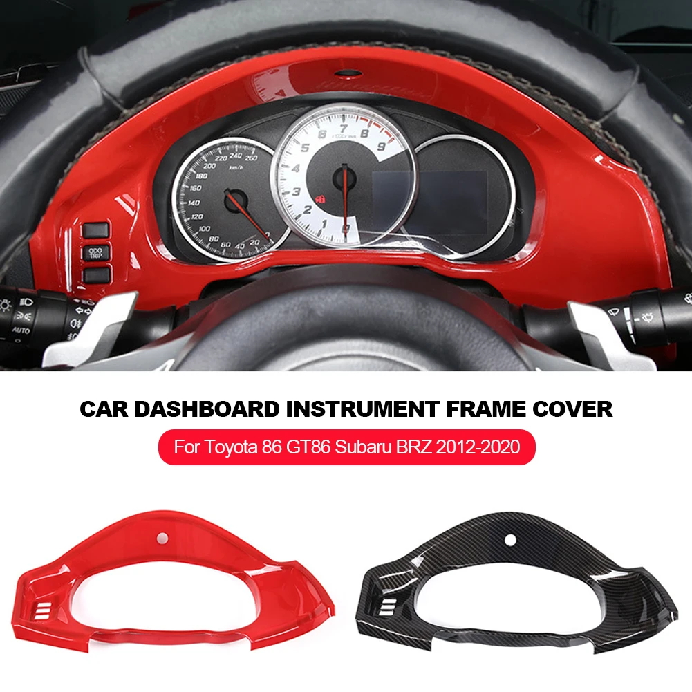 Carbon Fiber Patterned ABS Car Dashboard Instrument Frame Cover Sticker ...
