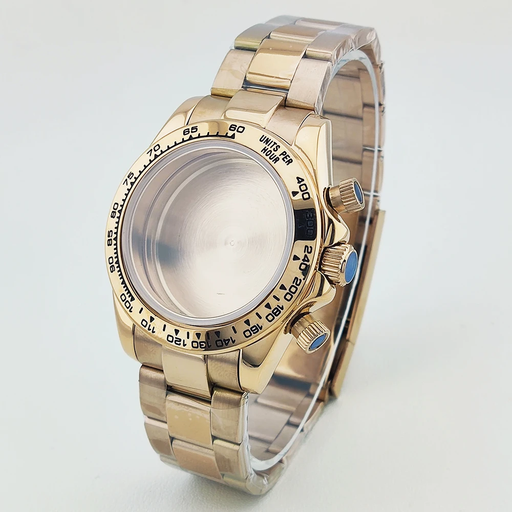39.3mm vk63 Case Watch Case Sapphire Glass Stainless Steel Watch ...