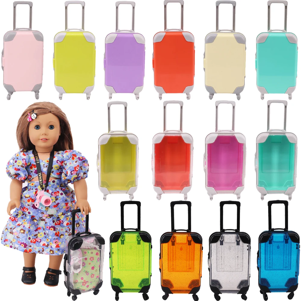 Multicolor-Suitcase-Solid-Color-Doll-Clothes-Storage-Box-for-18inch ...