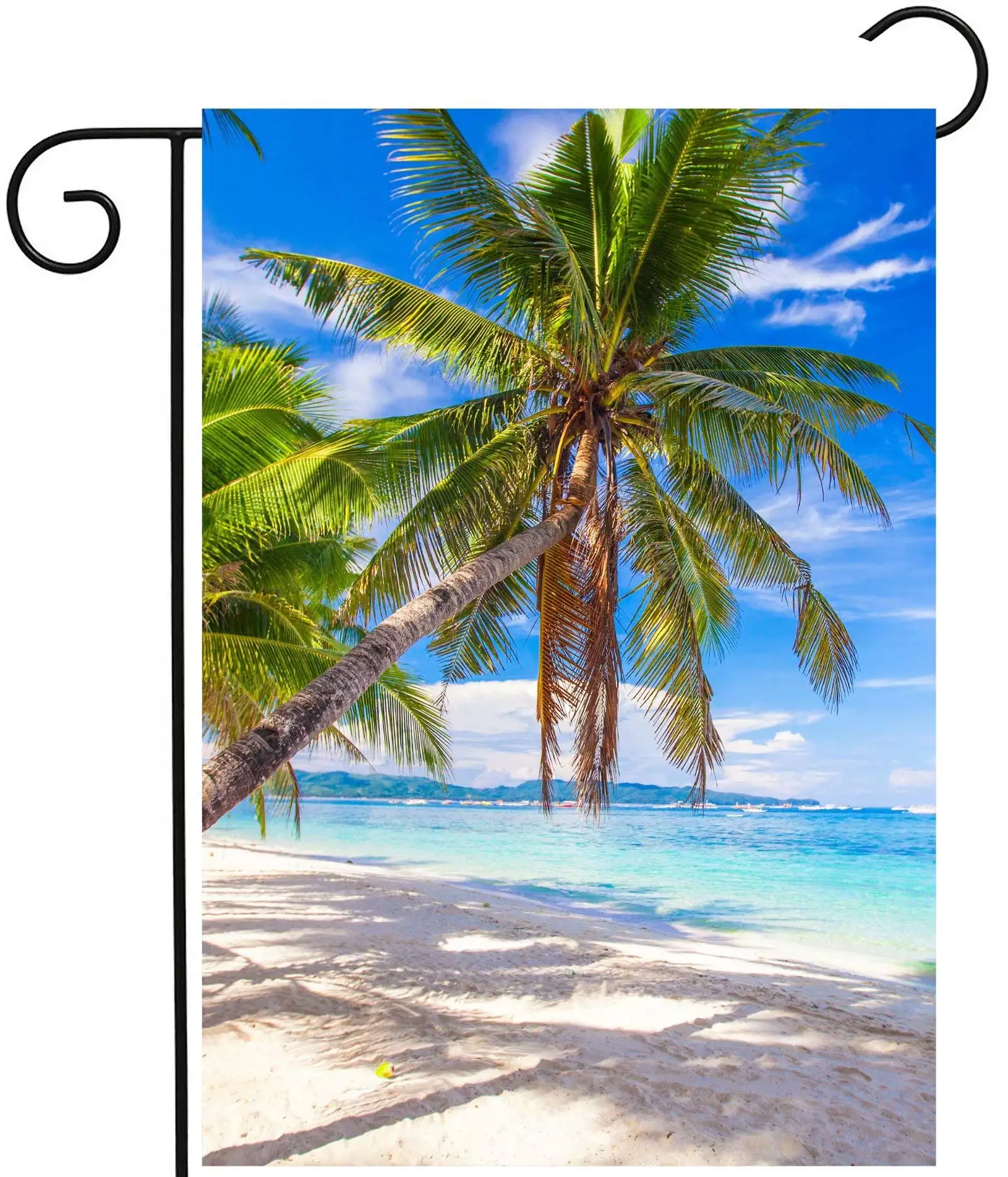 Tropical-Beach-Ocean-Garden-Flag-Palm-Tree-Summer-Landscape-Flag-Double ...