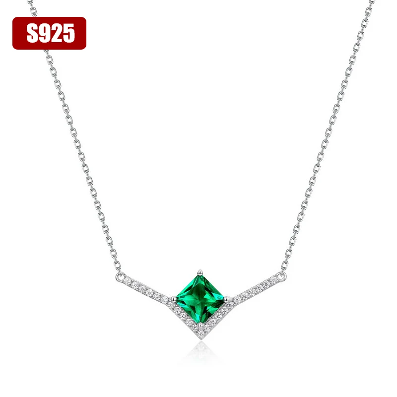 Geometric-Cultivation-Emerald-Necklace-S925-Sterling-Silver-Full ...