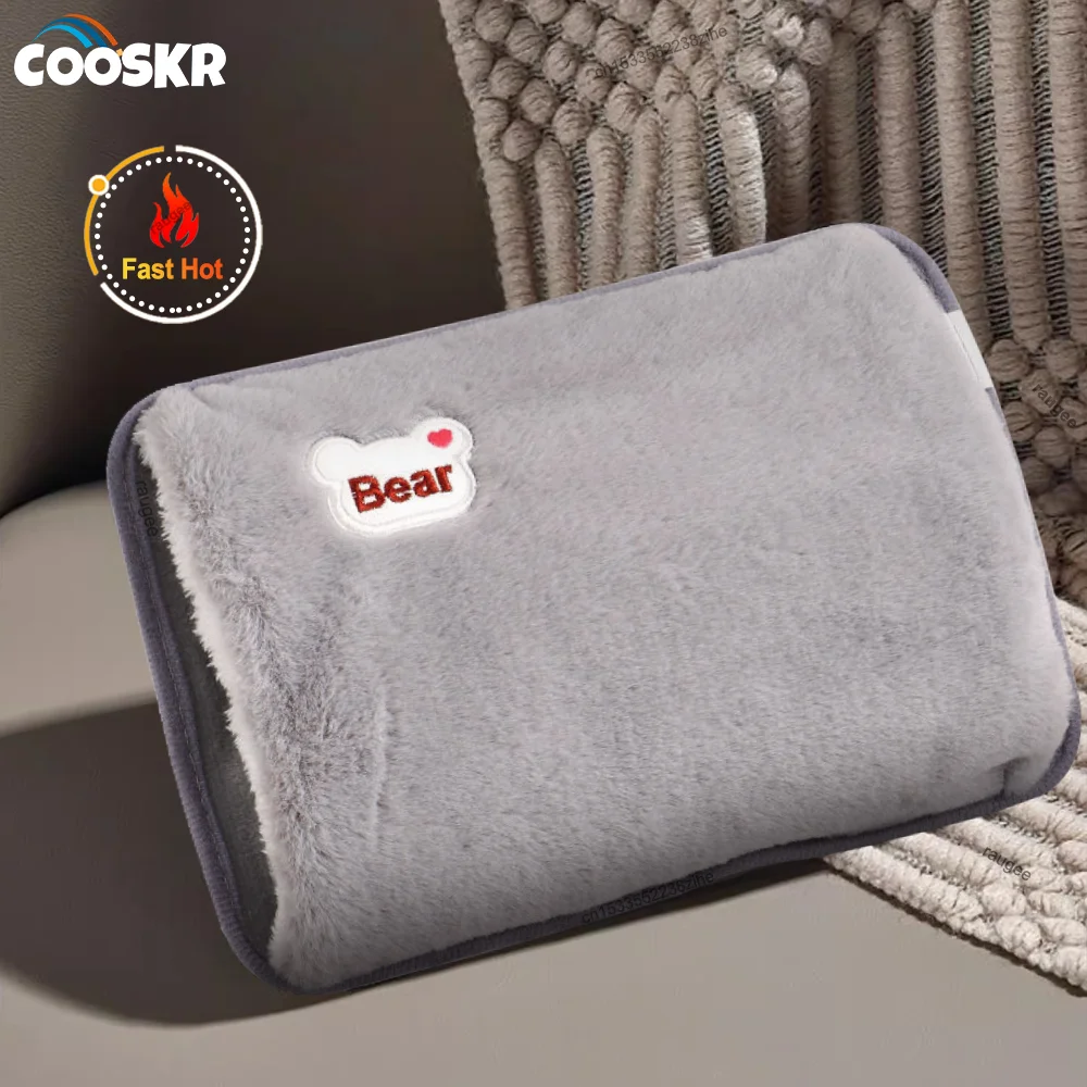 Hand Warmer Electric Hot Water Bag Soft Plush Hand Warmer Portable ...