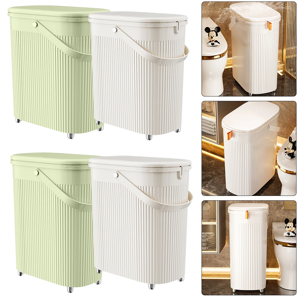 Narrow-Garbage-Bin-Garbage-Bucket-with-Lid-Handle-Sealed-Garbage-Can ...