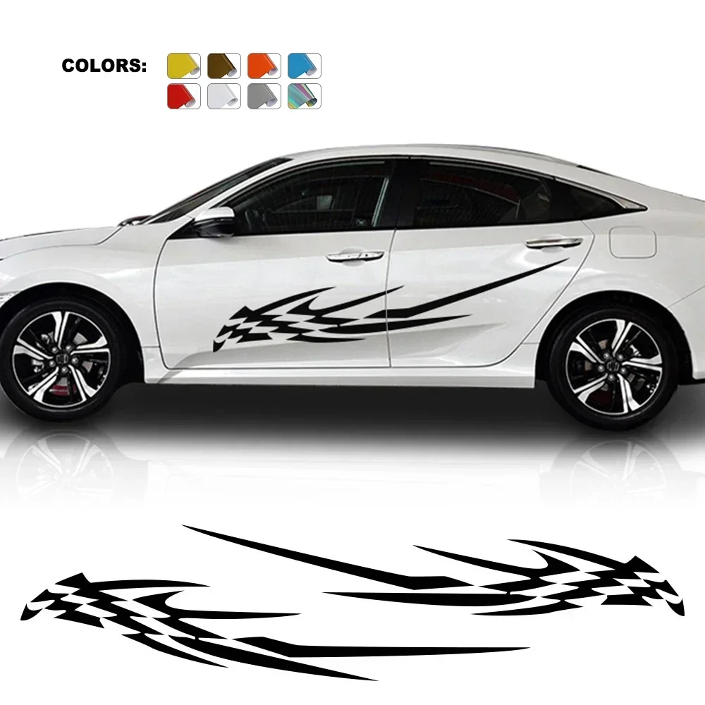 Car Side Body Stickers Graphics Streak Vinyl Decals For Audi BMW Kia ...
