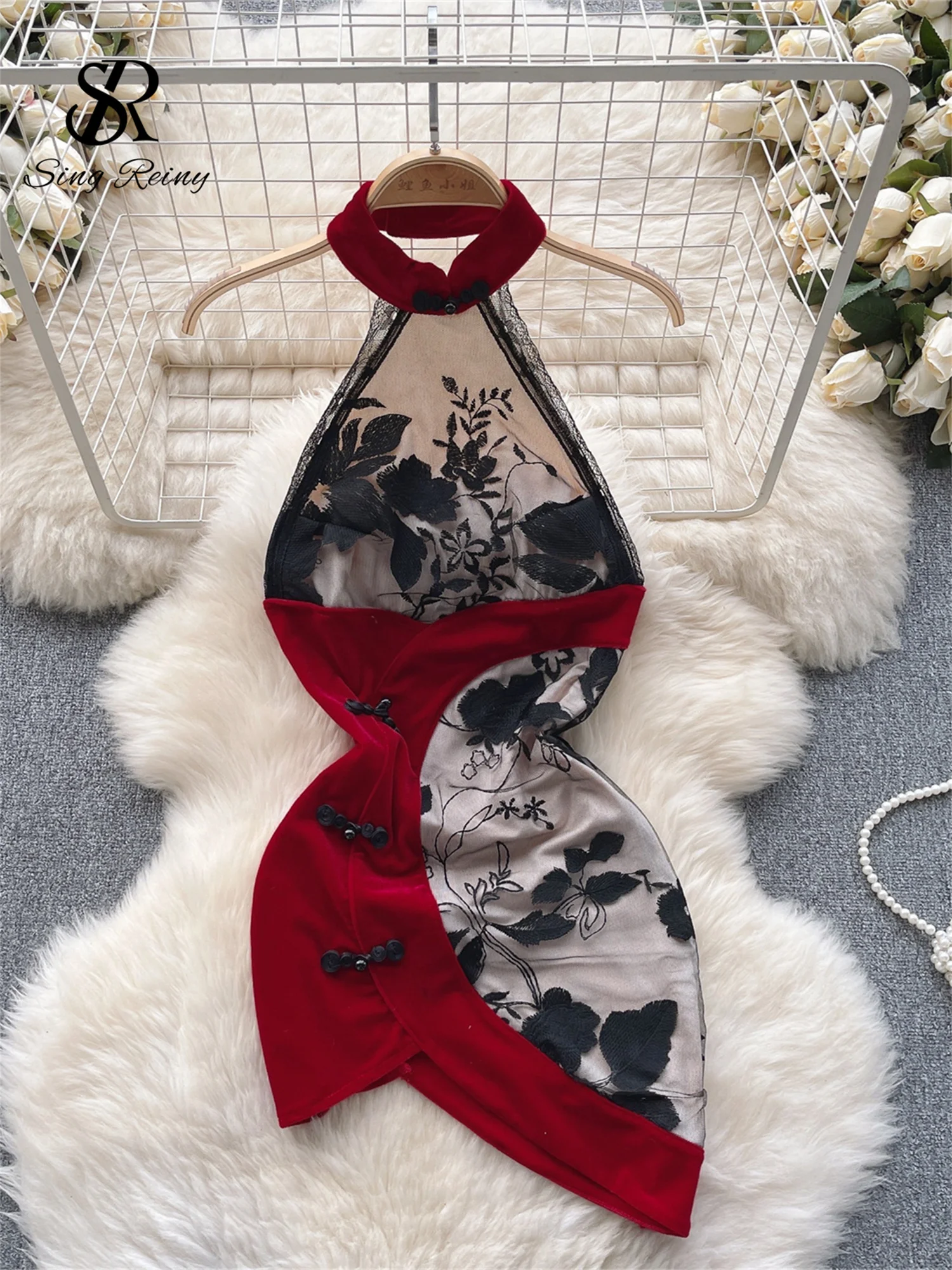 SINGREINY-ropa-de-dormir-er-tica-China-Retro-transparente-pijama-Sexy ...