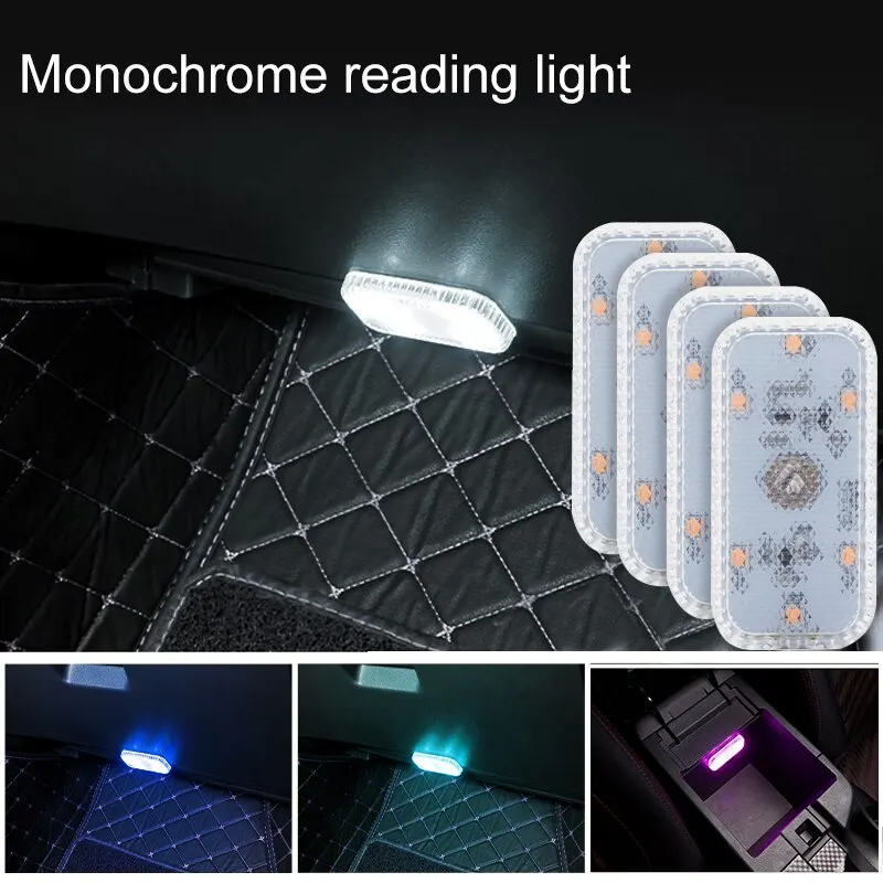LED Touch Light Mini Wireless Car Interior Lighting Auto Roof Ceiling ...