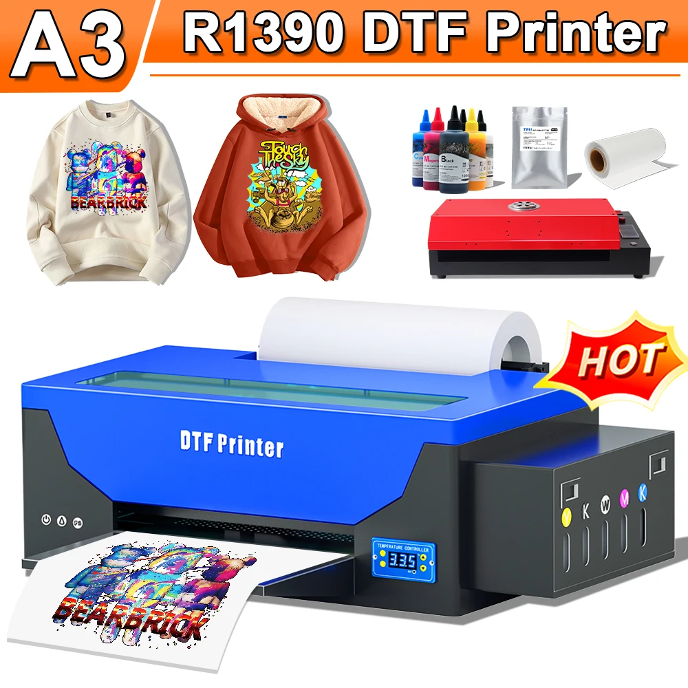 Impresora DTF A3 DTF, máquina de impresión de camisetas, película de transferencia de PET ...