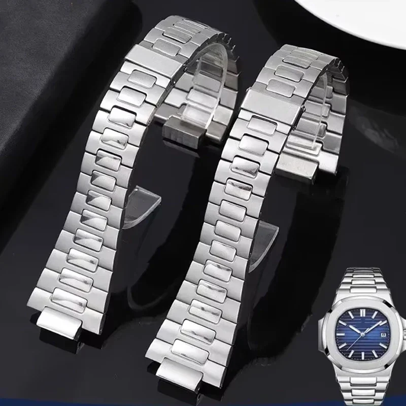 25-13mm Stainless Steel Watch Strap Bracelet Metal With Folding Clasp ...