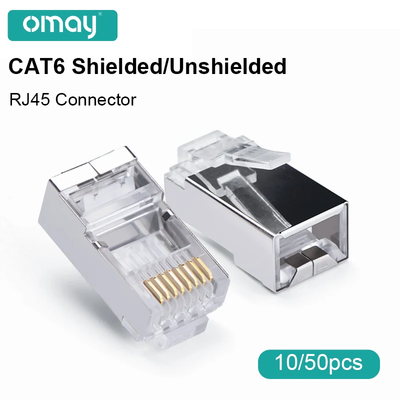 RJ45-CAT6-Connector-8P8C-Modular-Plug-Ethernet-Cable-Head-1Gbps-Gigabit ...