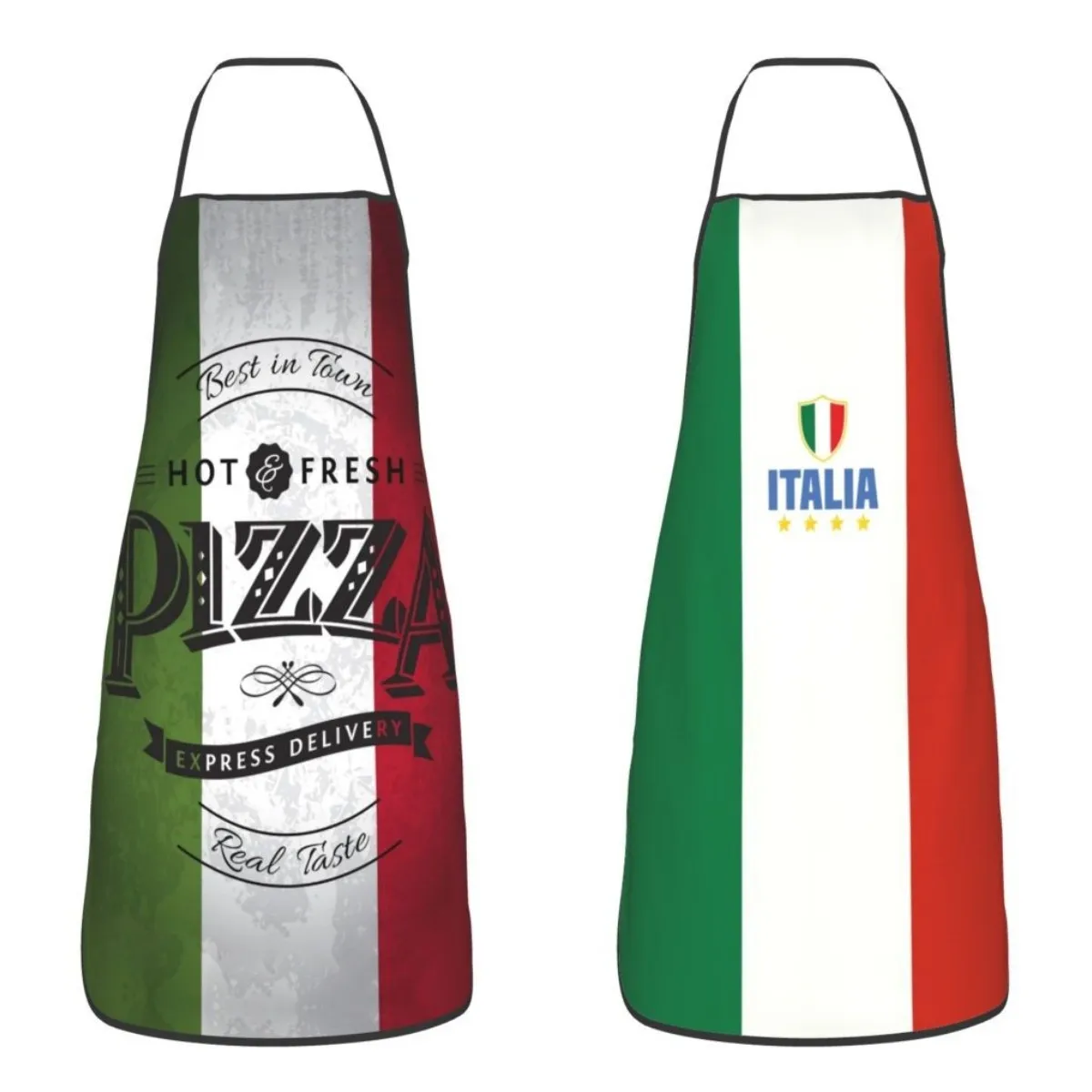 Retro Italian Flag Pizza Aprons Men Women Italy Pride Adult Unisex ...