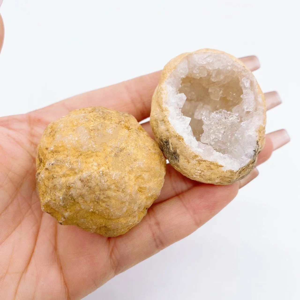 Geoda-de-gata-Natural-sin-abrir-Piedra-en-bruto-cristal-cuarzo-Mineral ...