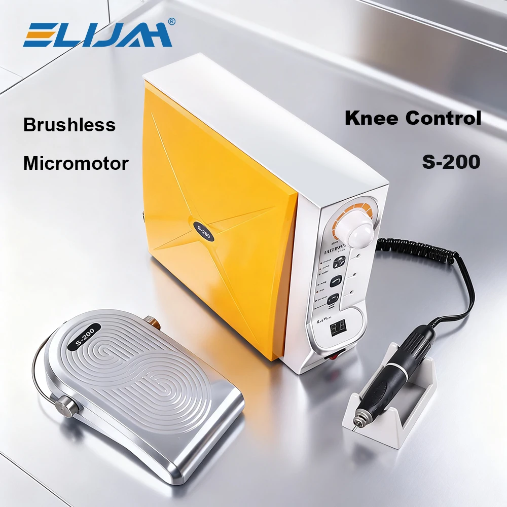 ELIJAH Dental 60,000 RPM Brushless Micromotor Grinder with Manual/Knee ...