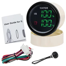 Digital Dual 52mm Gauge with Warning Water Level Meter+Sewage Level Meter for Water Sewage Level ...