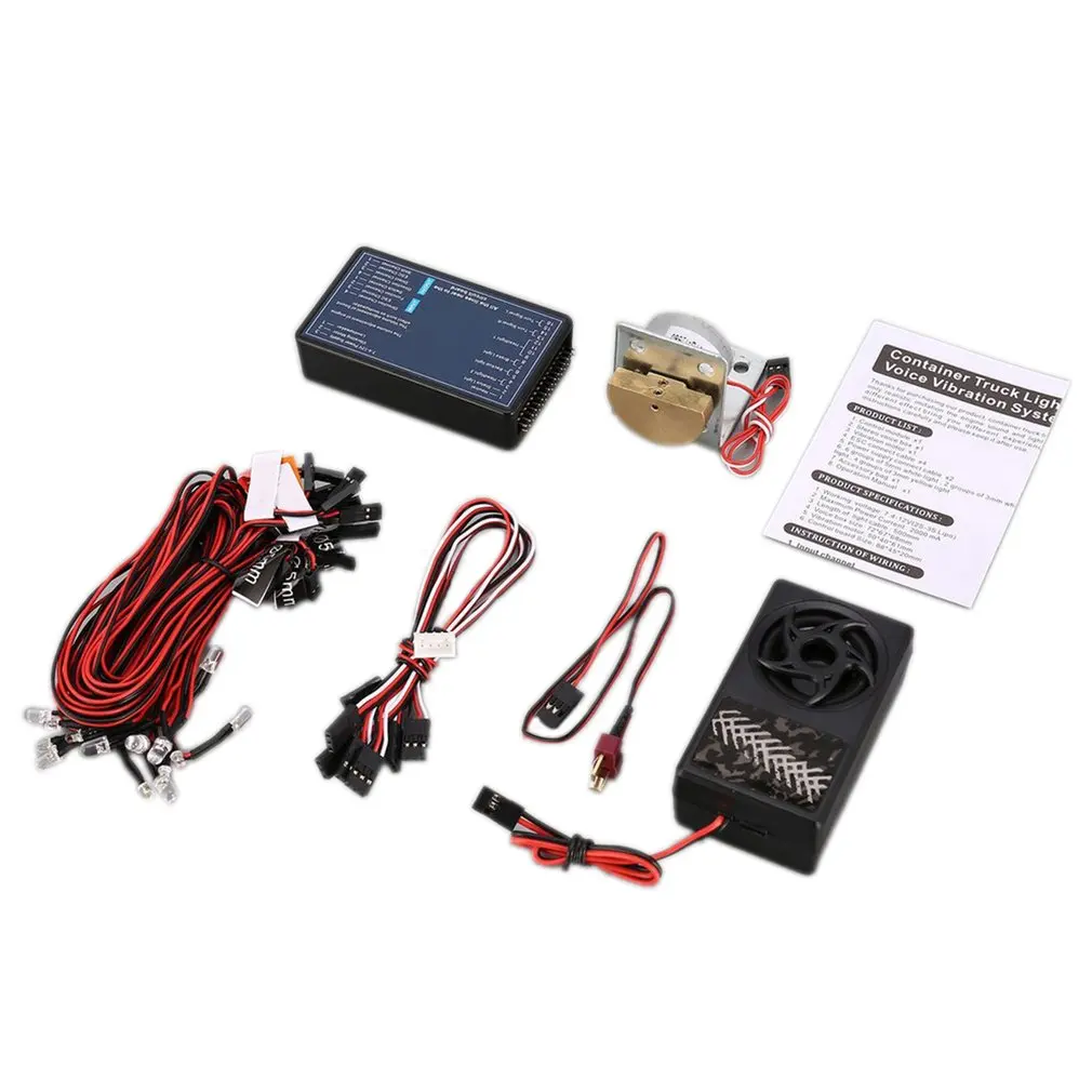 G-T-POWER-RC-Truck-Container-Truck-Lighting-And-Voice-Vibration-System ...