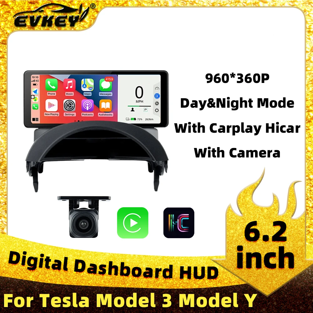 EVKEY-6-2-inch-Head-Up-Display-HUD-For-Tesla-Accessories-Model-3-Y ...