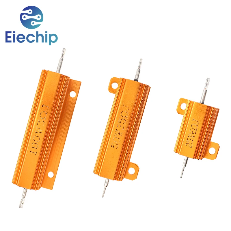 2PCS Metal Shell Case Wirewound Resistor 50W 6ohm 8ohm 10ohm 12ohm Load ...