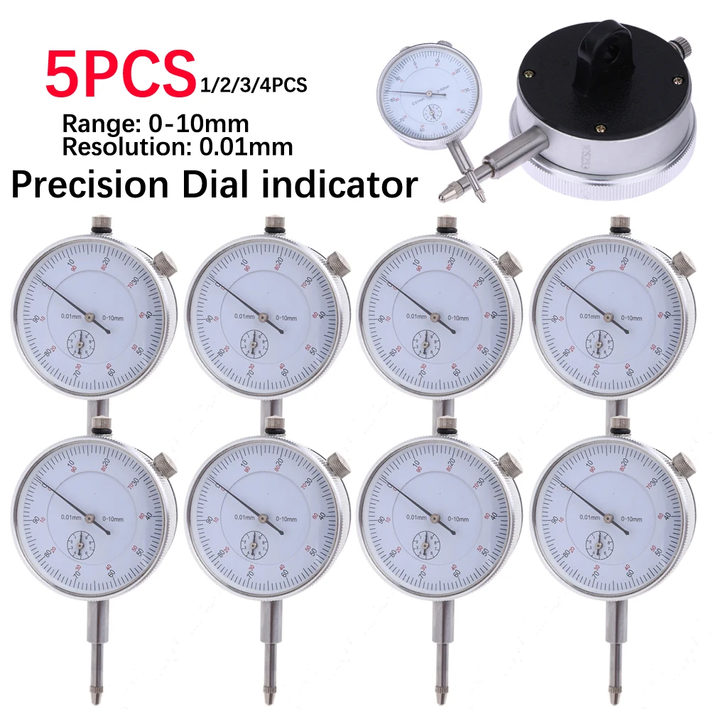 1-5PCS-0-10mm-0-01mm-Dial-Indicator-With-Lug-Back-Measurement-Dial ...