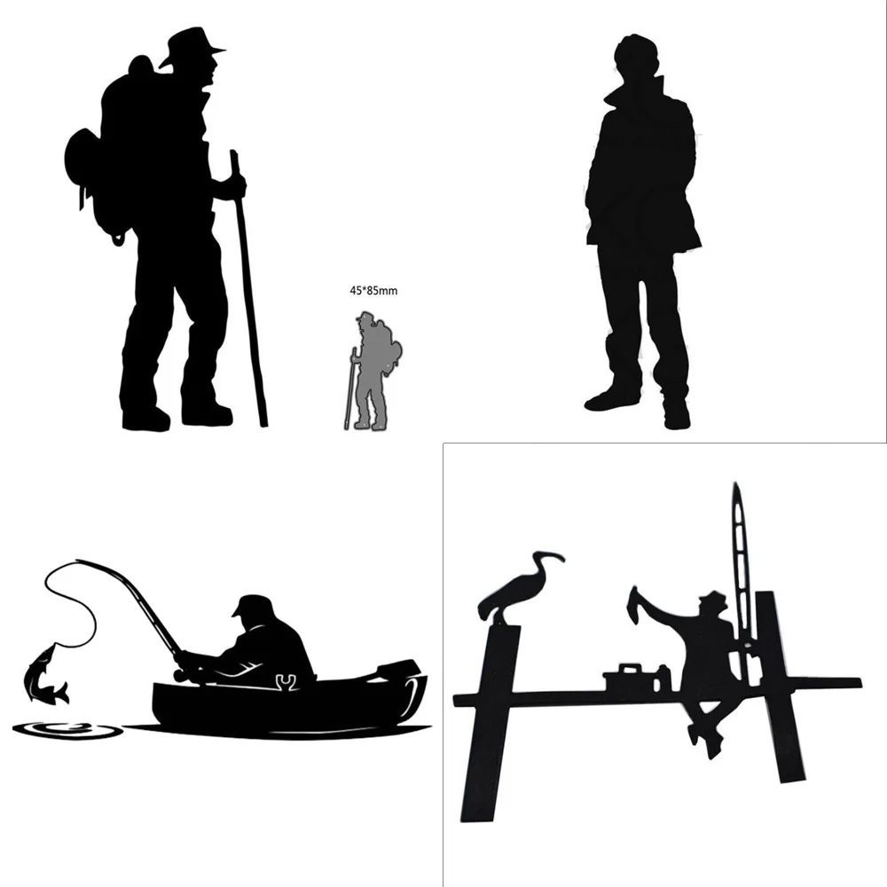 man Human Figure Metal Cutting Dies Cut Mold Decoration Scrapbook Paper ...