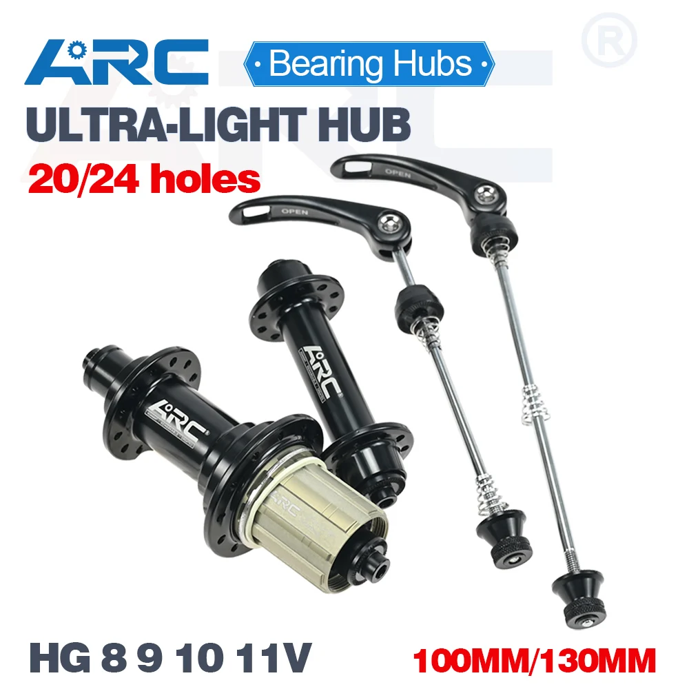 ARC-Aluminum-Alloy-Road-Bike-Hub-V-Brake-Bicycle-Hub-Front-100mm-Rear ...