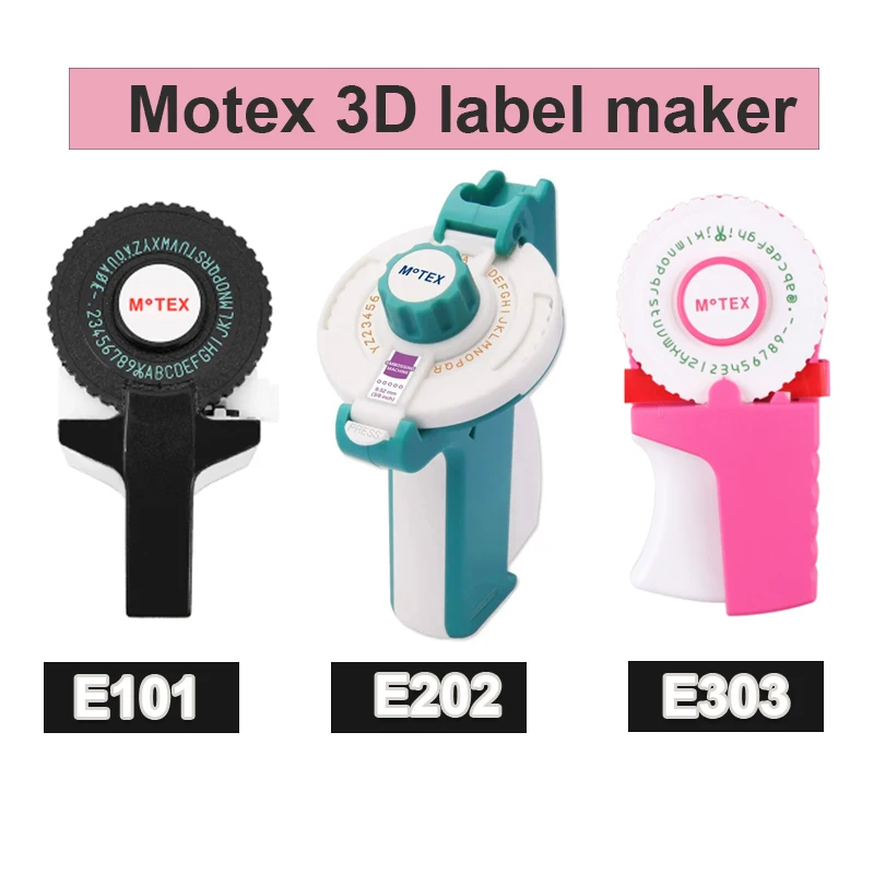 Motex E101 E202 E303 3D Embossing label maker Typewriter with lower ...