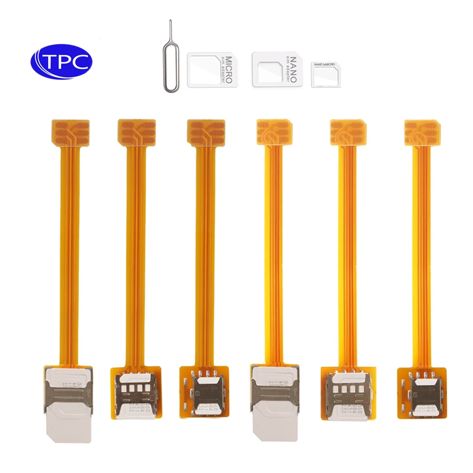 TPC 2FF Standard SIM Card Extension Converter to 3FF Micro 2FF Standard ...
